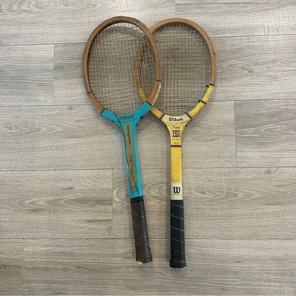 Wilson | Wall Decor | Vintage Wilson Tennis Rackets Blue And Yellow ...